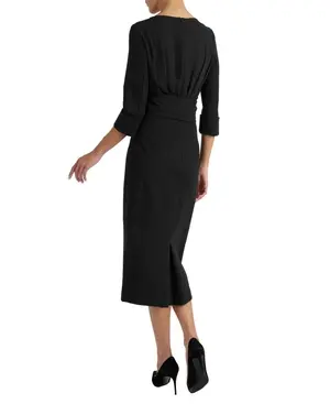 Santorelli Trinity Midi Sheath Dress