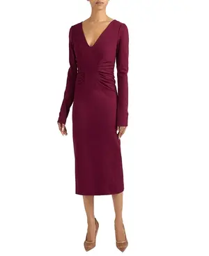Women's long-sleeve midi day dresses