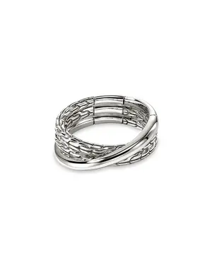 John Hardy Jh Essentials Crossover Ring - Silver