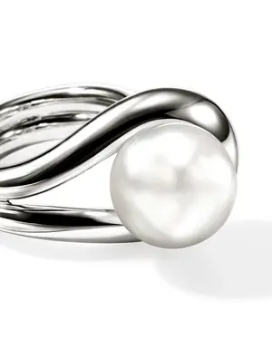 John Hardy Sterling Cultured Freshwater Pearl Ring - Silver