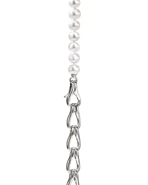 John Hardy Sterling Cultured Pearl Collar Necklace - Silver