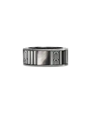 John Hardy Carved Chain Mixed Stone Band - Silver