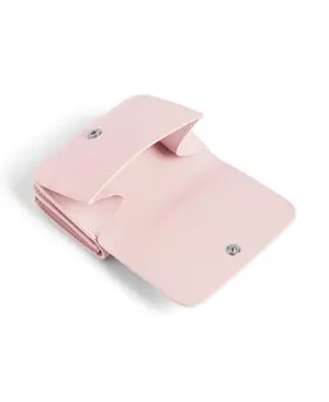 Balenciaga Cash 2.0 Mini Wallet - Suede Pink