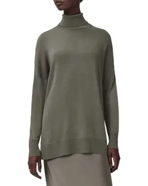 ALLSAINTS Juno 2-in-1 Slip Dress And Sweater - Light Khaki