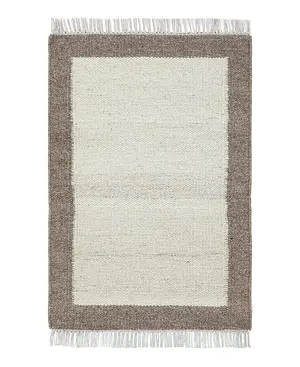 OBEETEE Nu Maison Soft Border Area Rug,2'0x3'0 - Brown