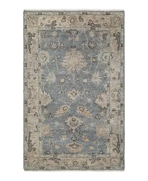 OBEETEE Shirin Leif Area Rug,5'0x8'0 - Blue