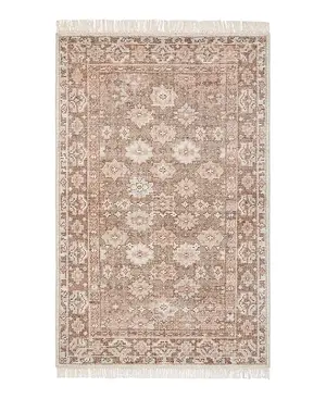 OBEETEE Palace Farzana Area Rug,3'0x5'0 - Light/brown