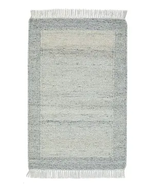 OBEETEE Nu Maison Soft Border Area Rug,7'9x9'9 - Light/blue