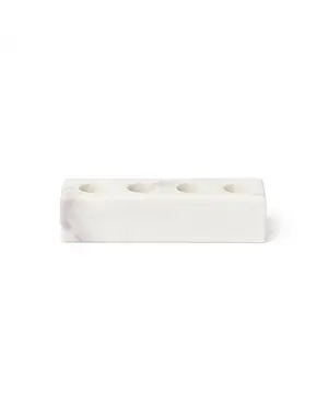FLECK Marble Candle Holder - White