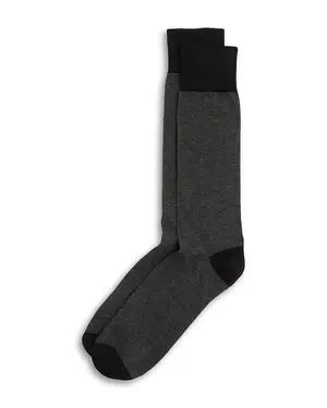 Bloomingdale'S Combed Cotton Blend Crew Socks - Black