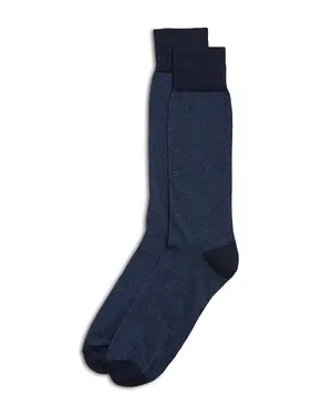 Bloomingdale'S Combed Cotton Blend Crew Socks - Navy