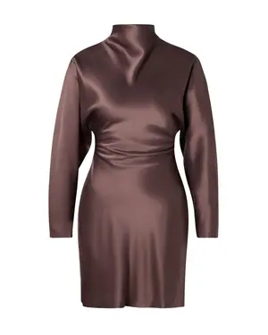 MALINA Zora Barrel Long Sleeve Mini Dress
