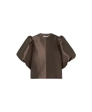 MALINA Cleo Blouse Balloon Sleeve - Chocolate