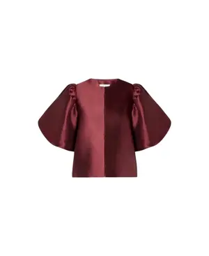 MALINA Cleo Blouse Balloon Sleeve - Wine