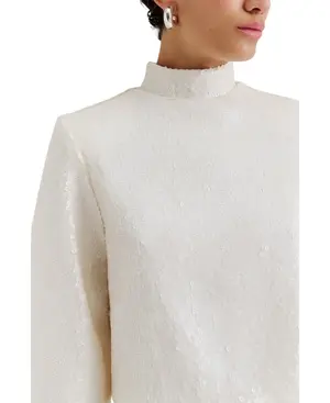 MALINA Line Sequin Longsleeve Top