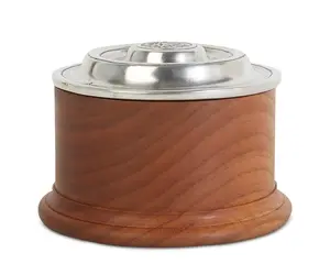 MATCH Wood And Pewter Salt Cellar