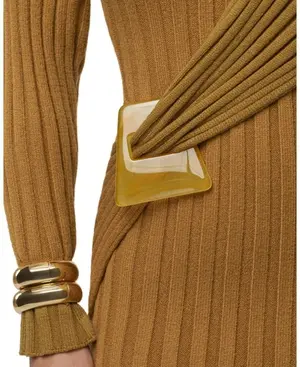 JLUXLABEL Ribbed Maxi Dress - Green