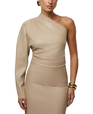 JLUXLABEL Demi One Shoulder Top - Beige