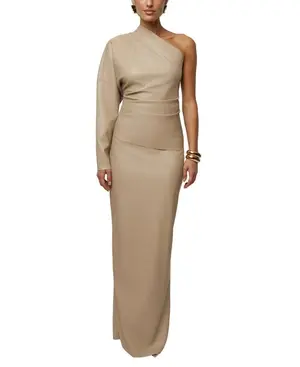 JLUXLABEL Demi One Shoulder Top - Beige