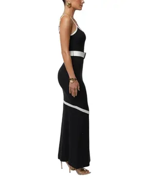 JLUXLABEL Belted Cami Maxi Dress - Black