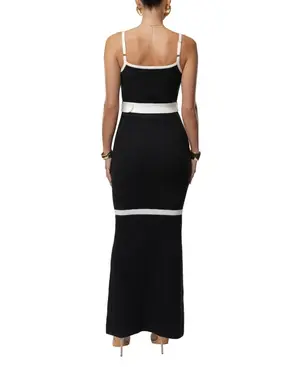 JLUXLABEL Belted Cami Maxi Dress - Black