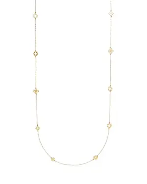 Tory Burch Forget Me Not Flower Strand Necklace - Gold