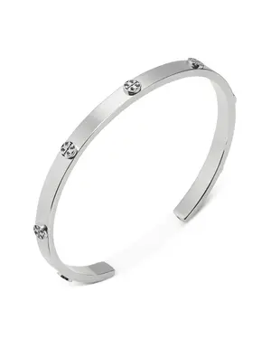 Tory Burch Miller Icon Studded Cuff Bracelet - Silver