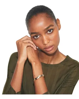 Tory Burch Miller Icon Studded Cuff Bracelet - Silver