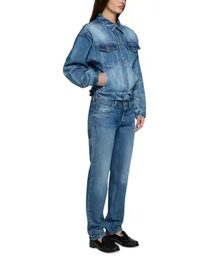 EB DENIM Lia Varsity Trucker Jacket - Eagle