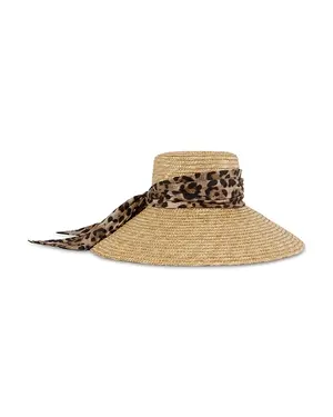 Eugenia Kim Mirabel Straw Sun Hat With Satin Scarf - Natural