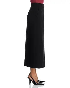 French Connection Harry Front Slit Midi Skirt - Black