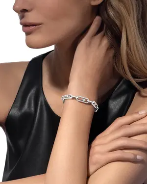 Messika 18k Diamond Curb Chain Bracelet - White Gold