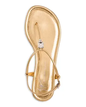 GIUSEPPE ZANOTTI Embellished Thong Sandals - Oro
