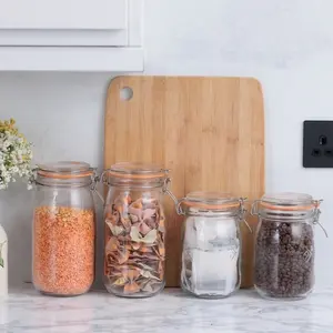 KILNER Round Clip Top Jars, Set Of 4