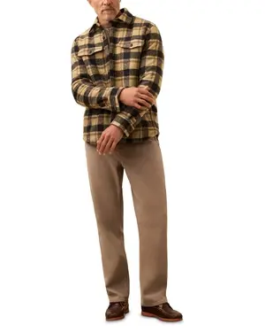 Faherty Brand Range Fleece Plaid Shirt Jacket