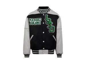 Kenzo Tiger Varsity Leather-paneled Jacket