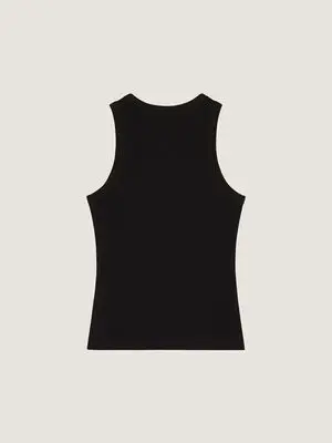 Givenchy Slim Fit Tank Top With Paris Print - Black