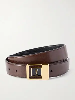 Saint Laurent La 66 Leather Belt - Brown