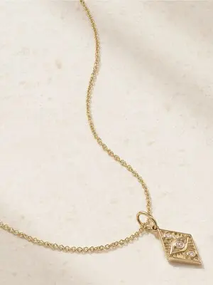SYDNEY EVAN Ace Of Diamonds 14-karat Diamond Necklace - Gold