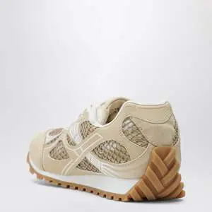 Bottega Veneta Technical Fabric And Mesh Sneakers - Beige