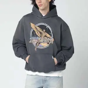 REPRESENT Hoodie With Logo Print - Grey
