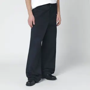 JIL SANDER Cotton Trousers - Blue