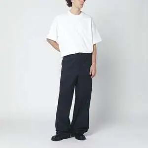 JIL SANDER Midnight Cotton Trousers - Blue