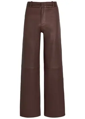 ARMA Marina Wide-leg Leather Trousers