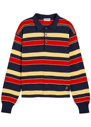 JW Anderson Striped Knit Polo Shirt - Multicoloured 1