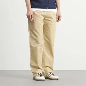 MALBON Reverse Pleat Trouser - Khaki