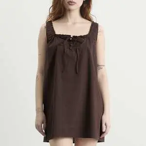 DEIJI STUDIOS Button Frill Mini Dress