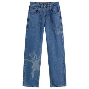 Ahluwalia Laser Printed Boyfriend Jeans