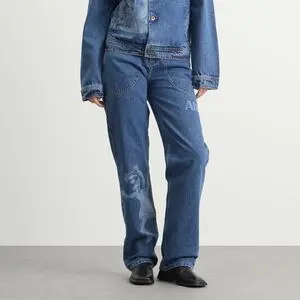 Ahluwalia Laser Printed Boyfriend Jeans