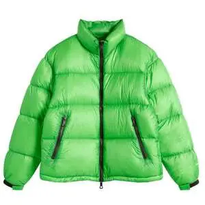 MKI MIYUKI ZOKU Translucent Funnel Neck Bubble Jacket - Emerald